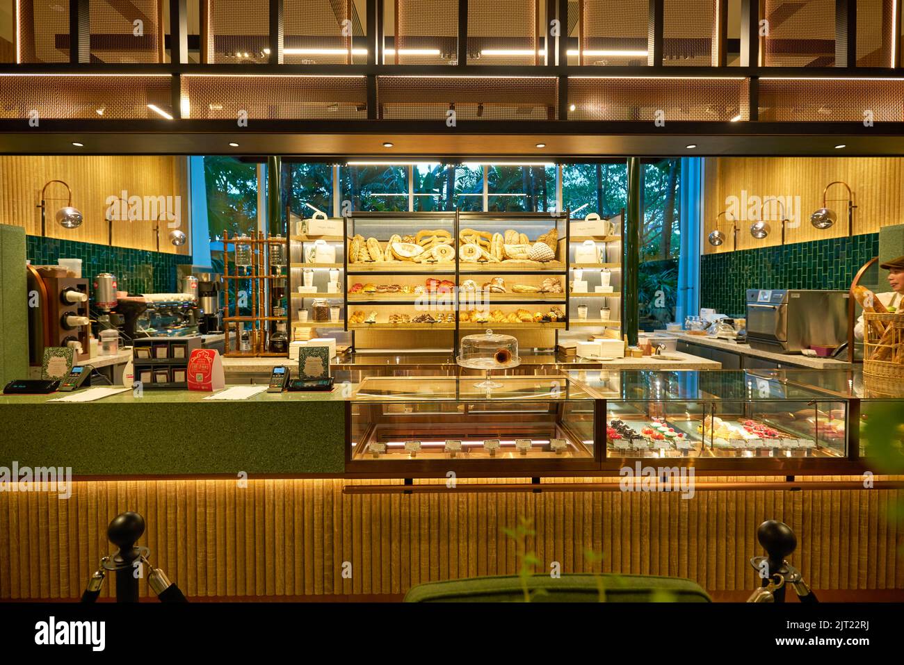 SINGAPORE - JANUARY 20, 2020: interior shot of Origin + Bloom at Lobby ...