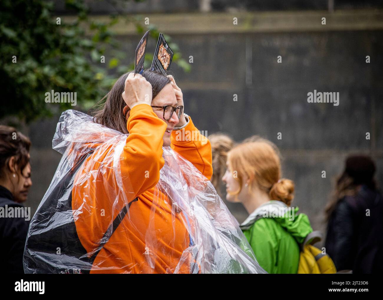 Edinburgh Festival Fringe Performers Advertising Shows on the Royal ...
