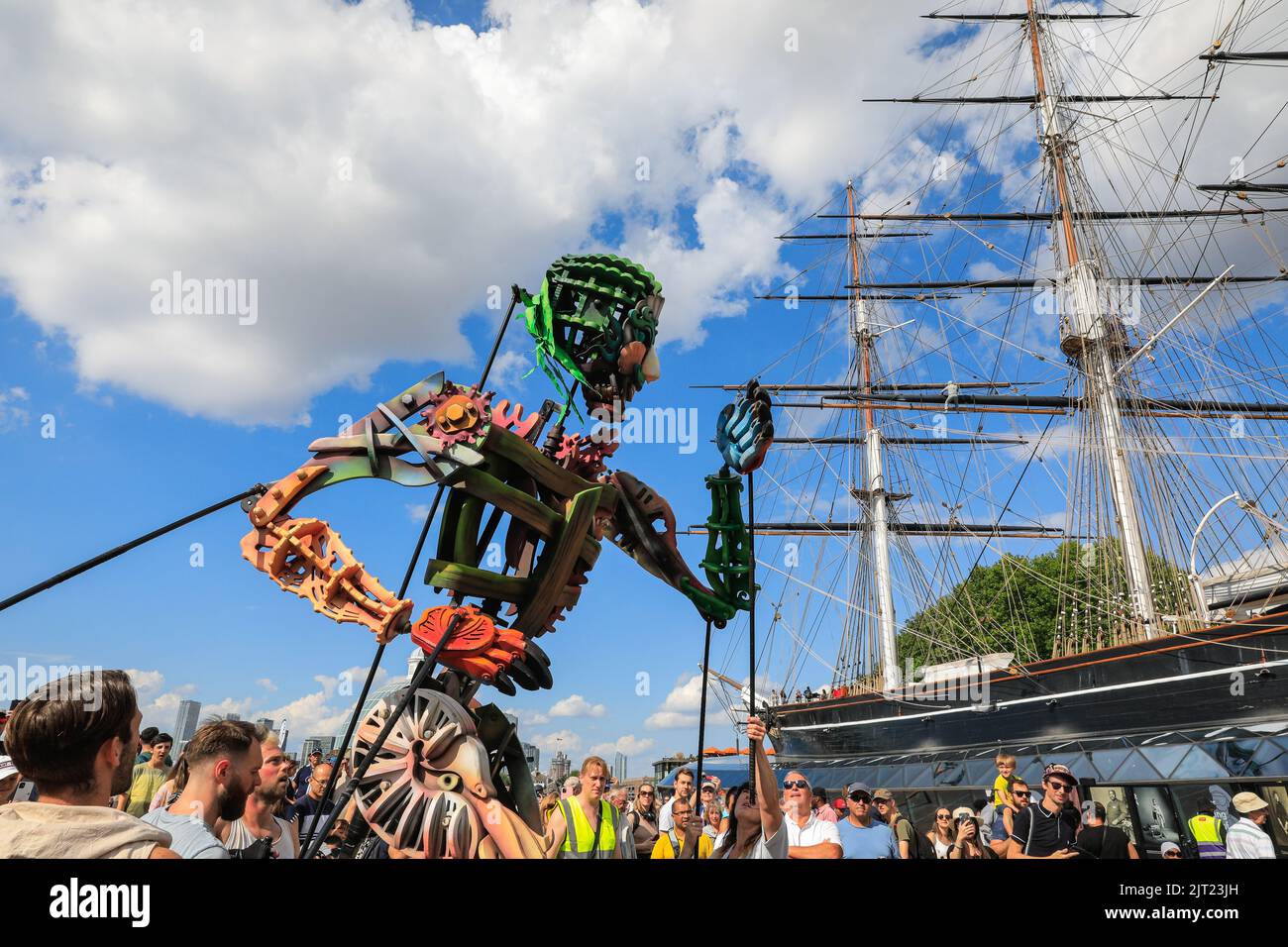 London, UK. 27th Aug, 2022. Out of the Deep Blue delight visitors at ...
