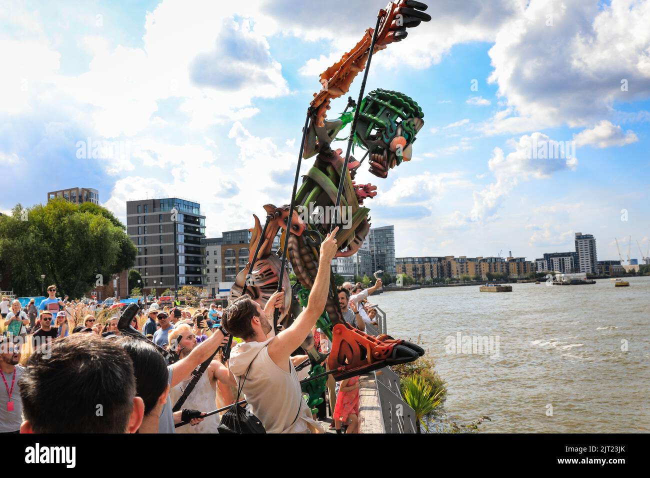 London, UK. 27th Aug, 2022. Out of the Deep Blue delight visitors at ...
