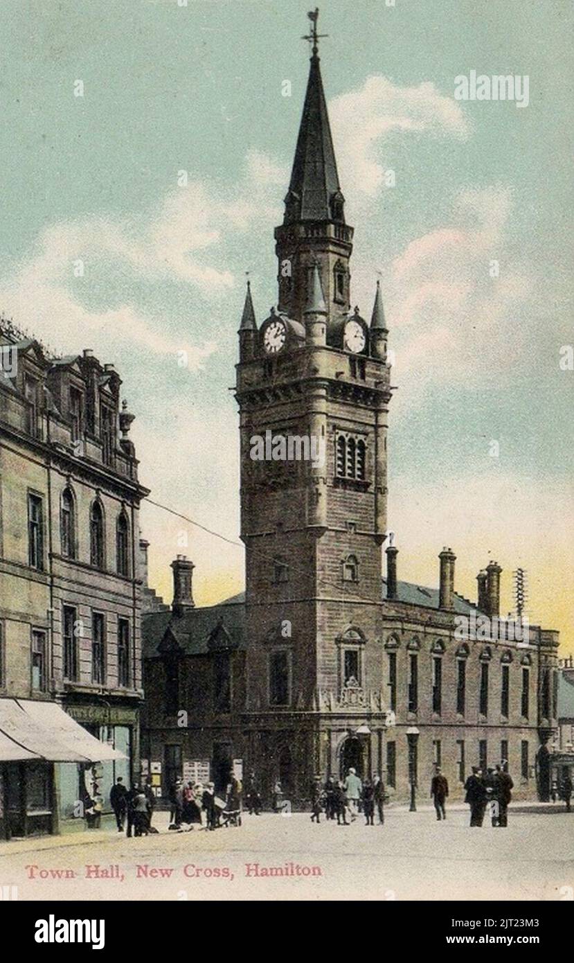 Town Hall, New Cross, Hamilton Stock Photo - Alamy
