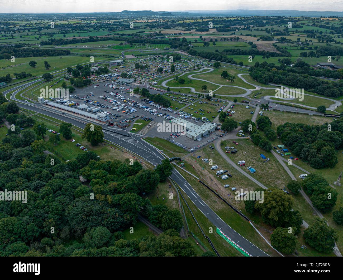 Aerial Photos of Oulton Park Raceay Cheshire during the Us USA Autoshow ...