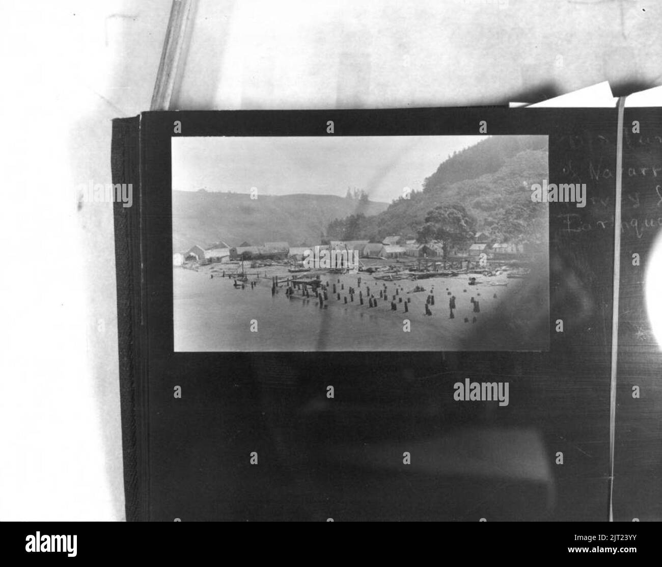 Town of Navarro at the mouth of the Navarro River in Mendocino County ...