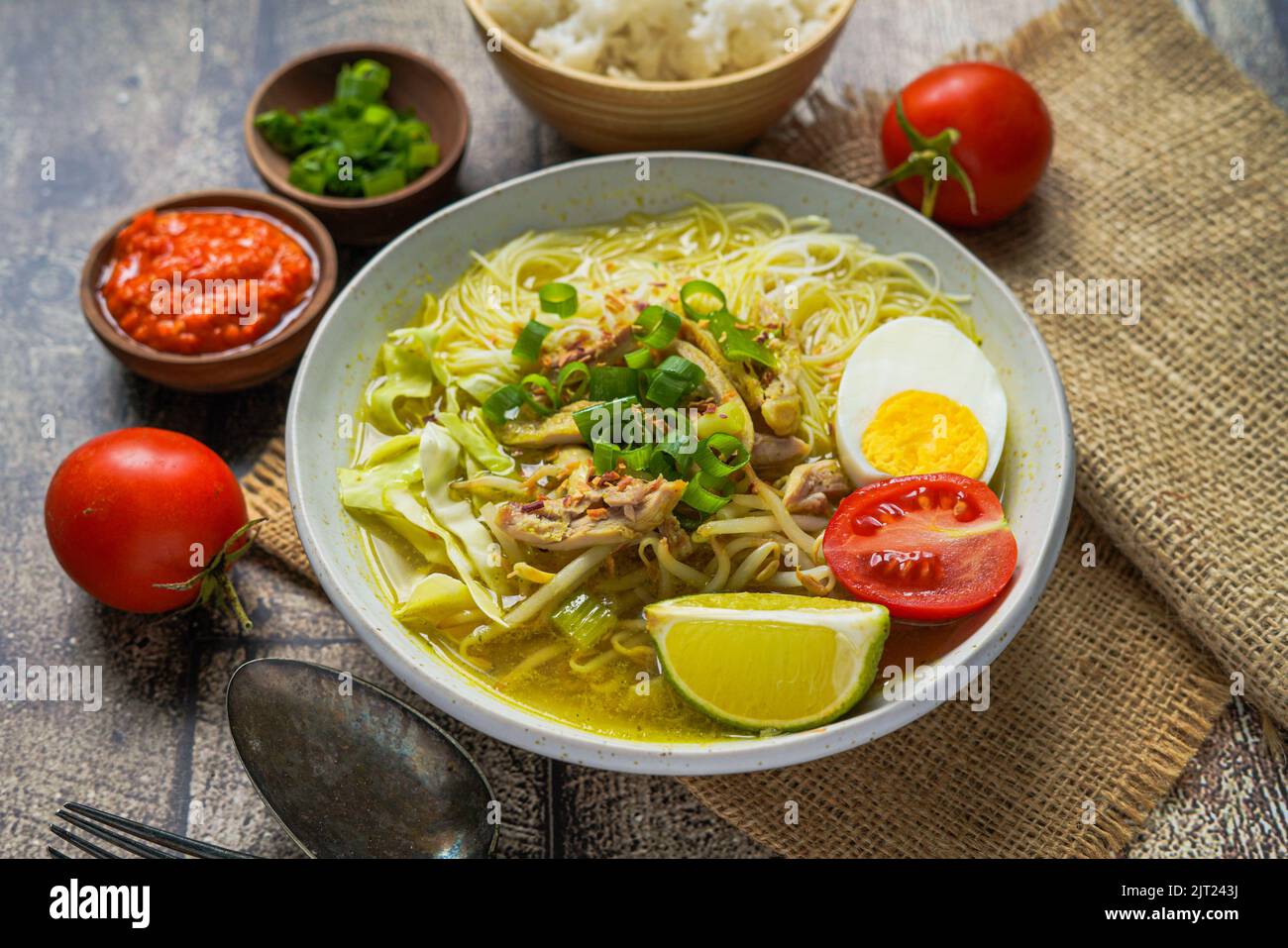 Indonesian Street Food Soto Soto Babat Daging Sapi (Indonesian Beef