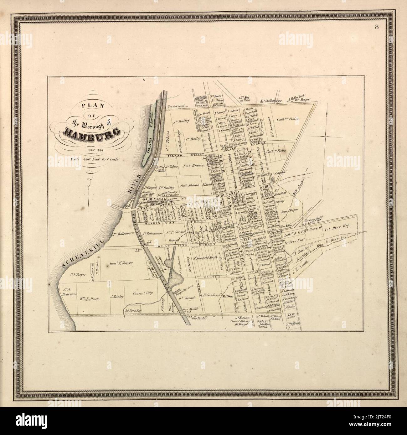 Township map of Berks County, Pennsylvania, from actual surveys Stock ...