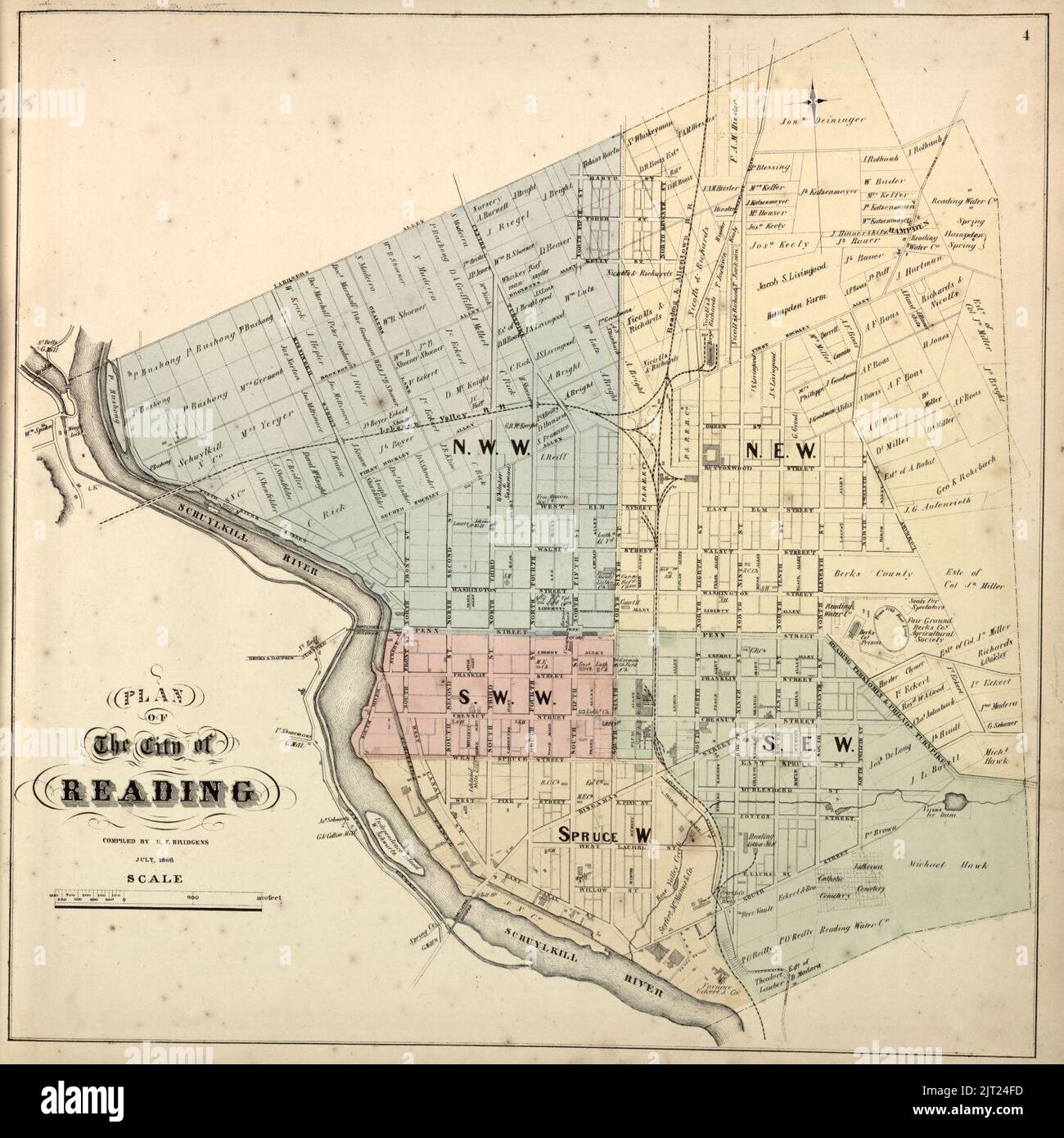 Township map of Berks County, Pennsylvania, from actual surveys Stock ...