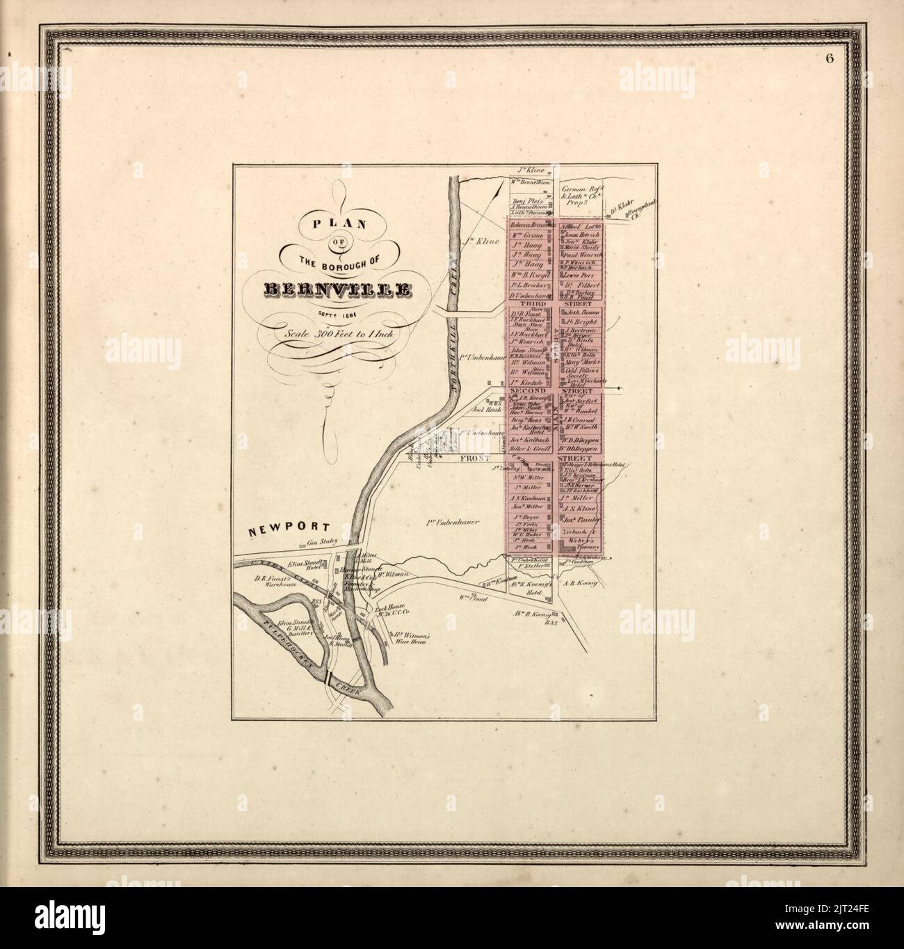 Township map of Berks County, Pennsylvania, from actual surveys Stock ...