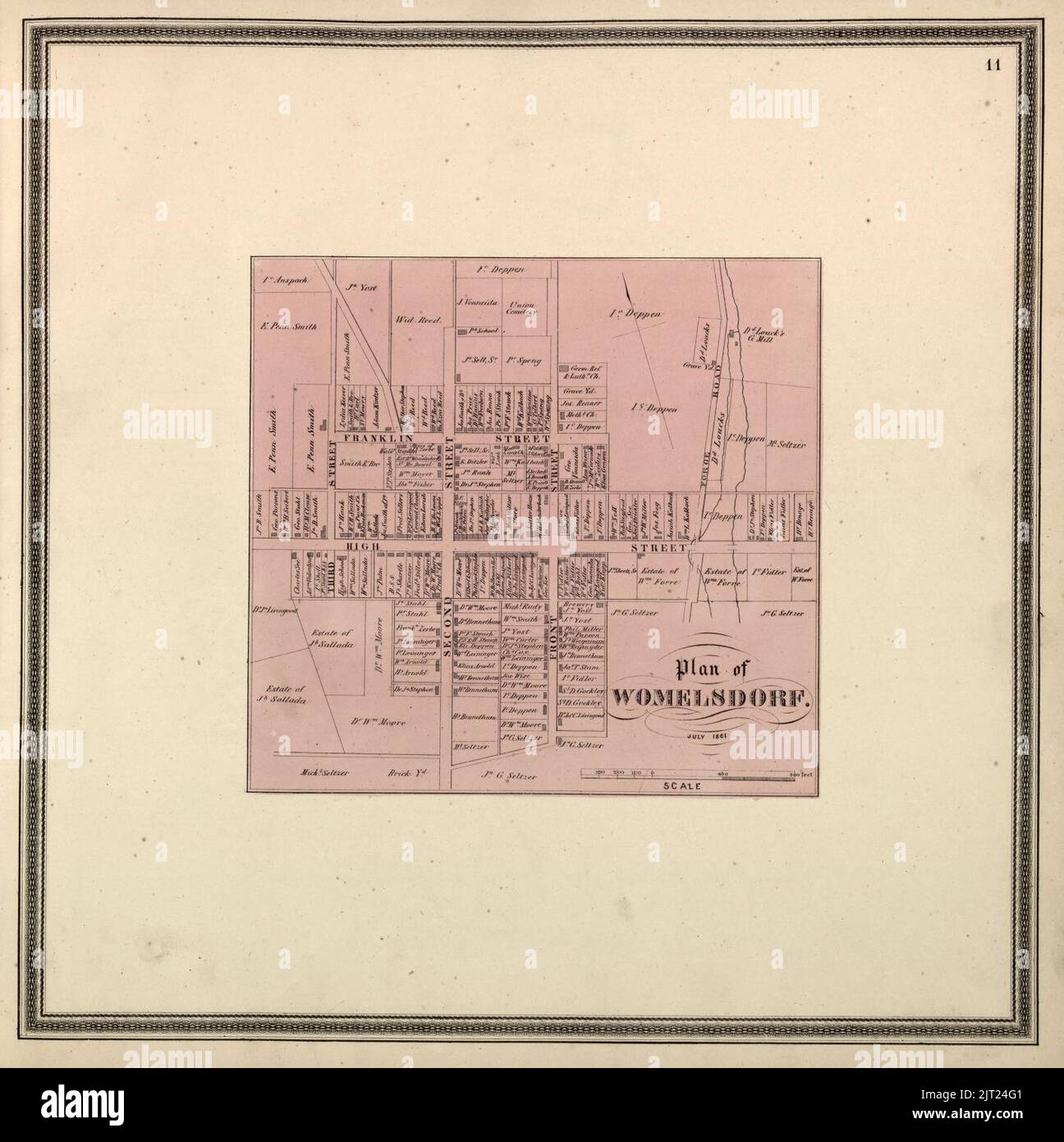 Township map of Berks County, Pennsylvania, from actual surveys Stock ...