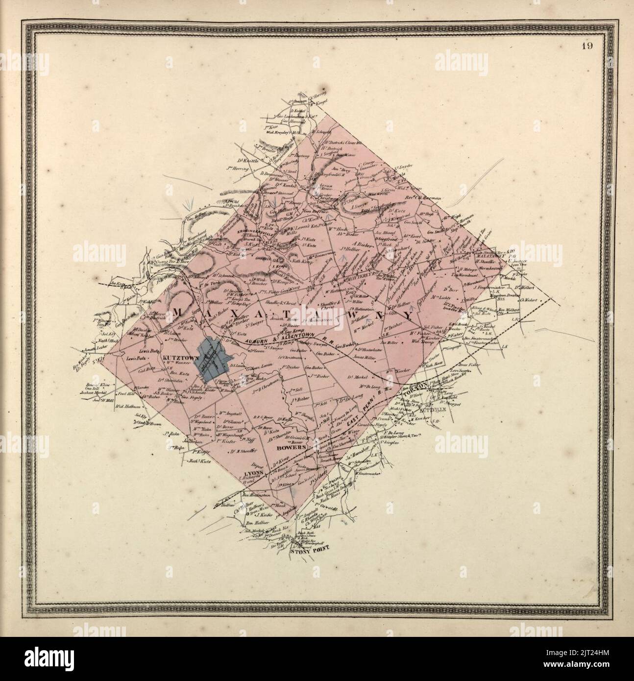 Township map of Berks County, Pennsylvania, from actual surveys Stock ...