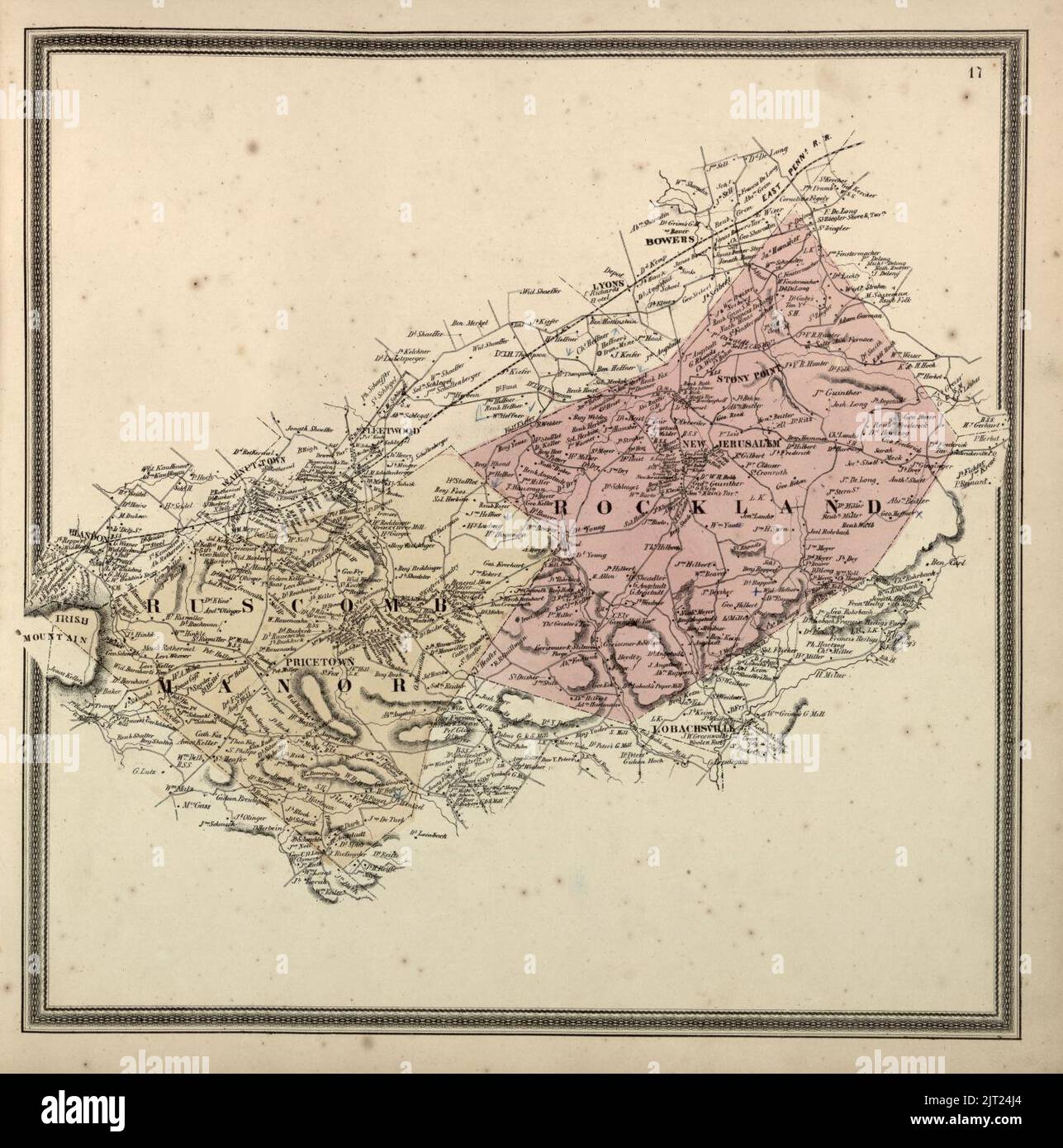Township map of Berks County, Pennsylvania, from actual surveys Stock ...