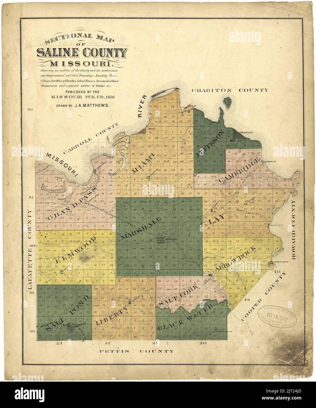 Township plats - (Saline County, Missouri Stock Photo - Alamy