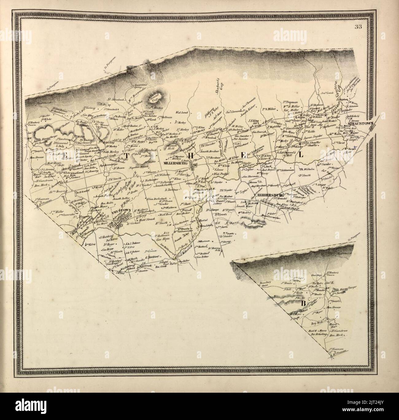 Township map of Berks County, Pennsylvania, from actual surveys Stock ...