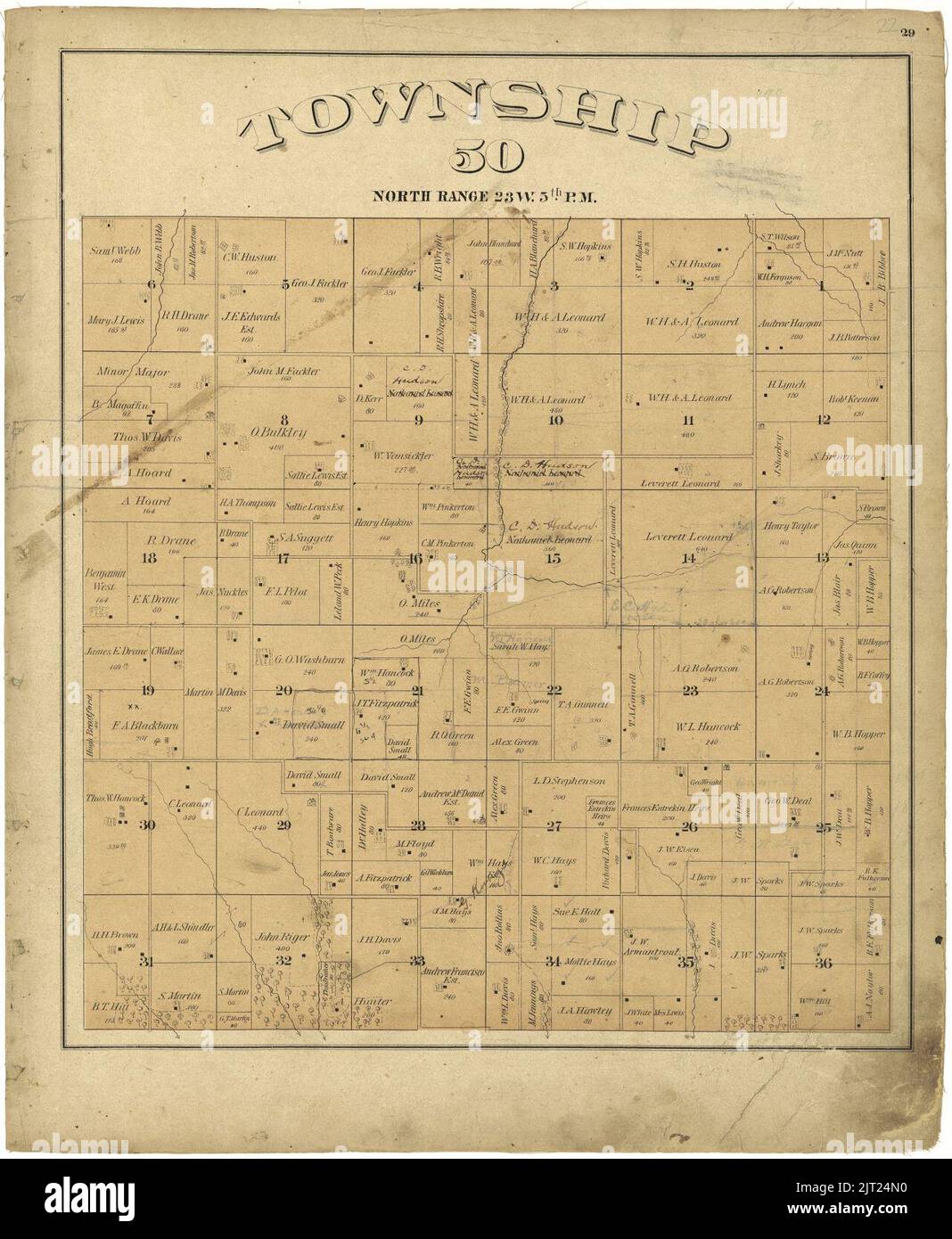 Township plats - (Saline County, Missouri Stock Photo - Alamy