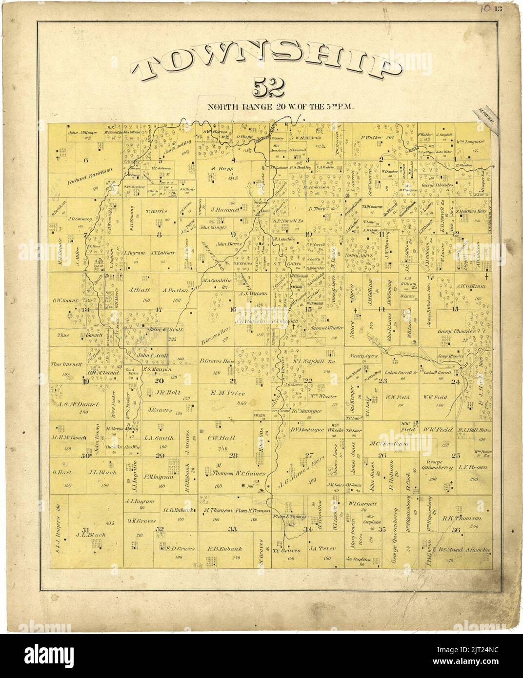 Township plats - (Saline County, Missouri Stock Photo - Alamy