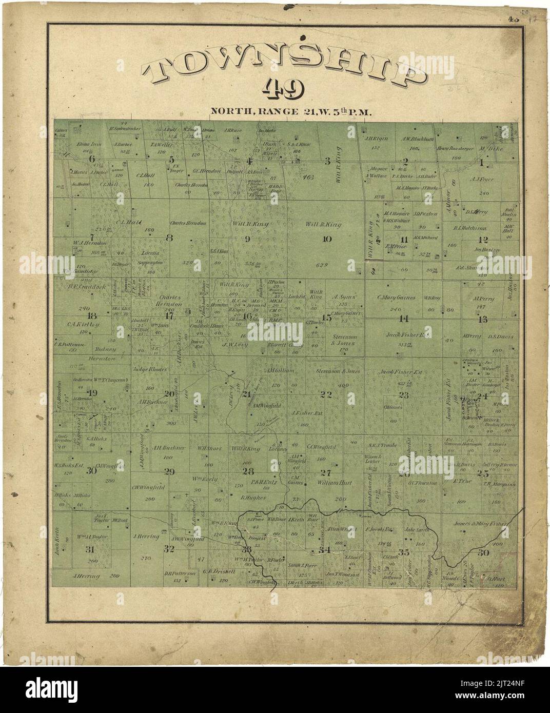 Township plats - (Saline County, Missouri Stock Photo - Alamy
