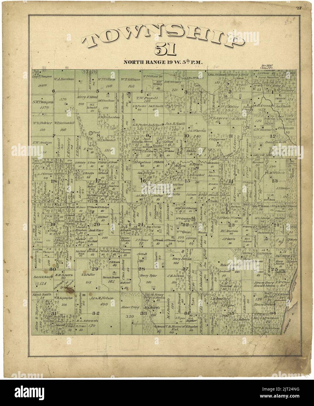 Township plats - (Saline County, Missouri Stock Photo - Alamy