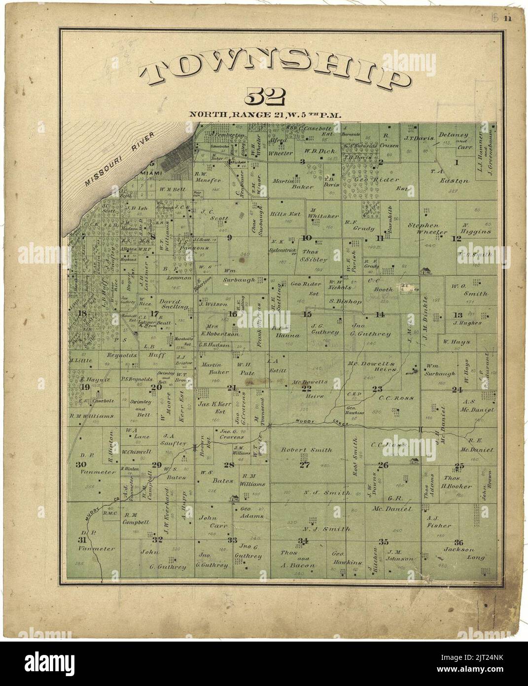 Township plats - (Saline County, Missouri Stock Photo - Alamy