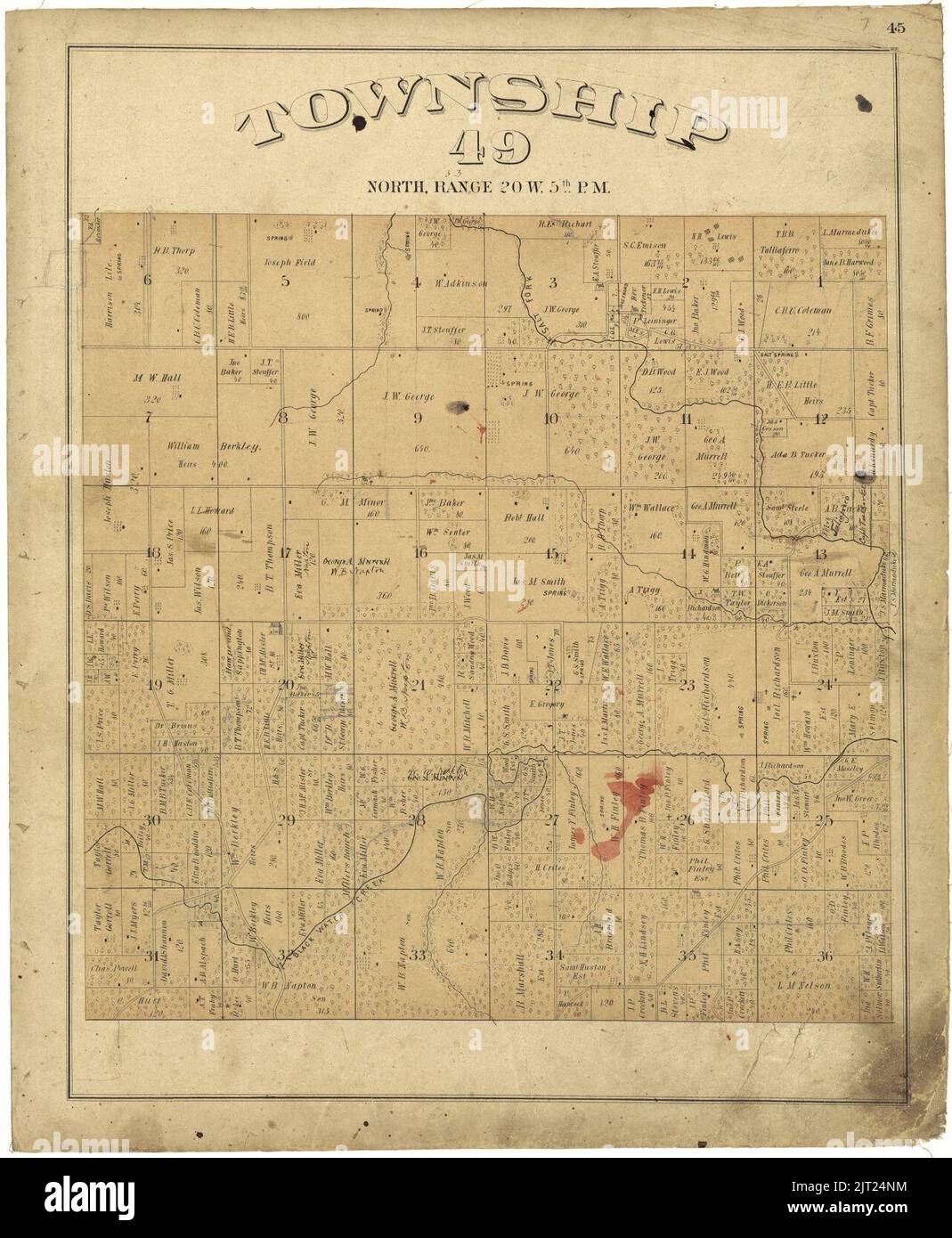 Township plats - (Saline County, Missouri Stock Photo - Alamy