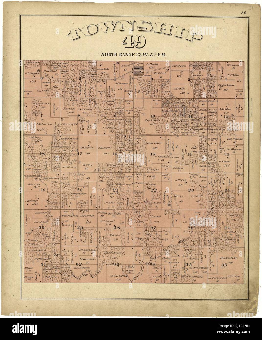 Township plats - (Saline County, Missouri Stock Photo - Alamy