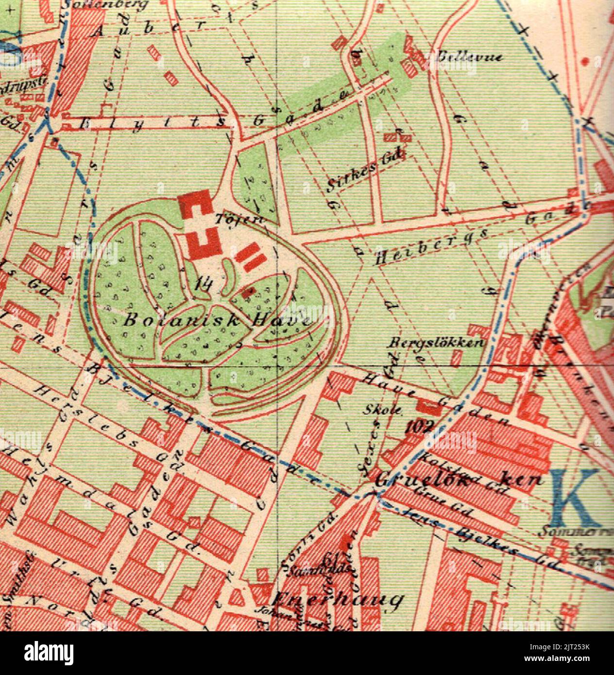 Tøyen map 1900 Stock Photo - Alamy