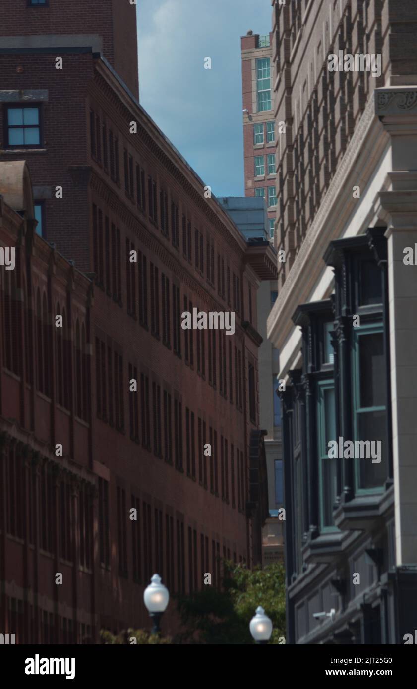 A group of intersecting buildings forming interesting angles in ...