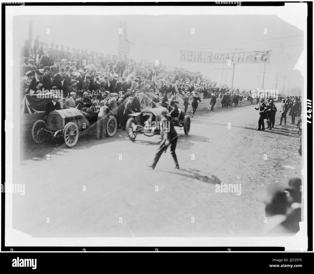 Tracey finishing in the Vanderbilt cup race, for racing cars sponsored ...