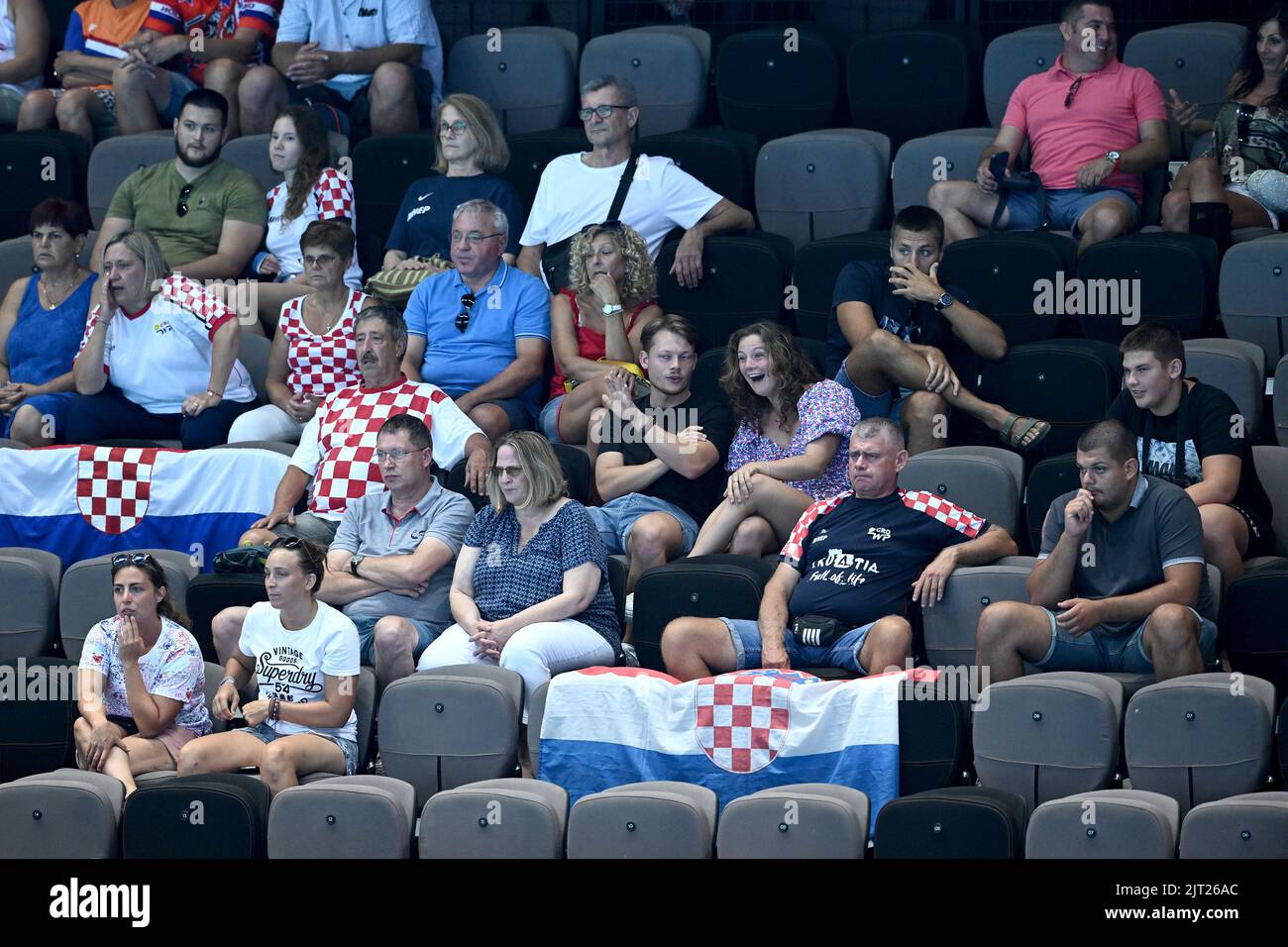 SPLIT, CROATIA - AUGUST 27: Fans of Team Croatia during the 35 Len ...