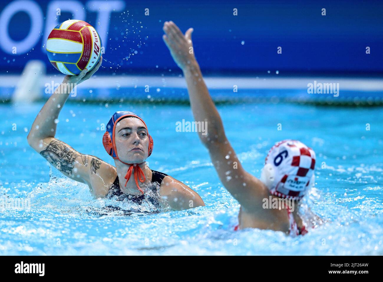 SPLIT, CROATIA - AUGUST 27: Sabrina van der Sloot of Netherlands during ...