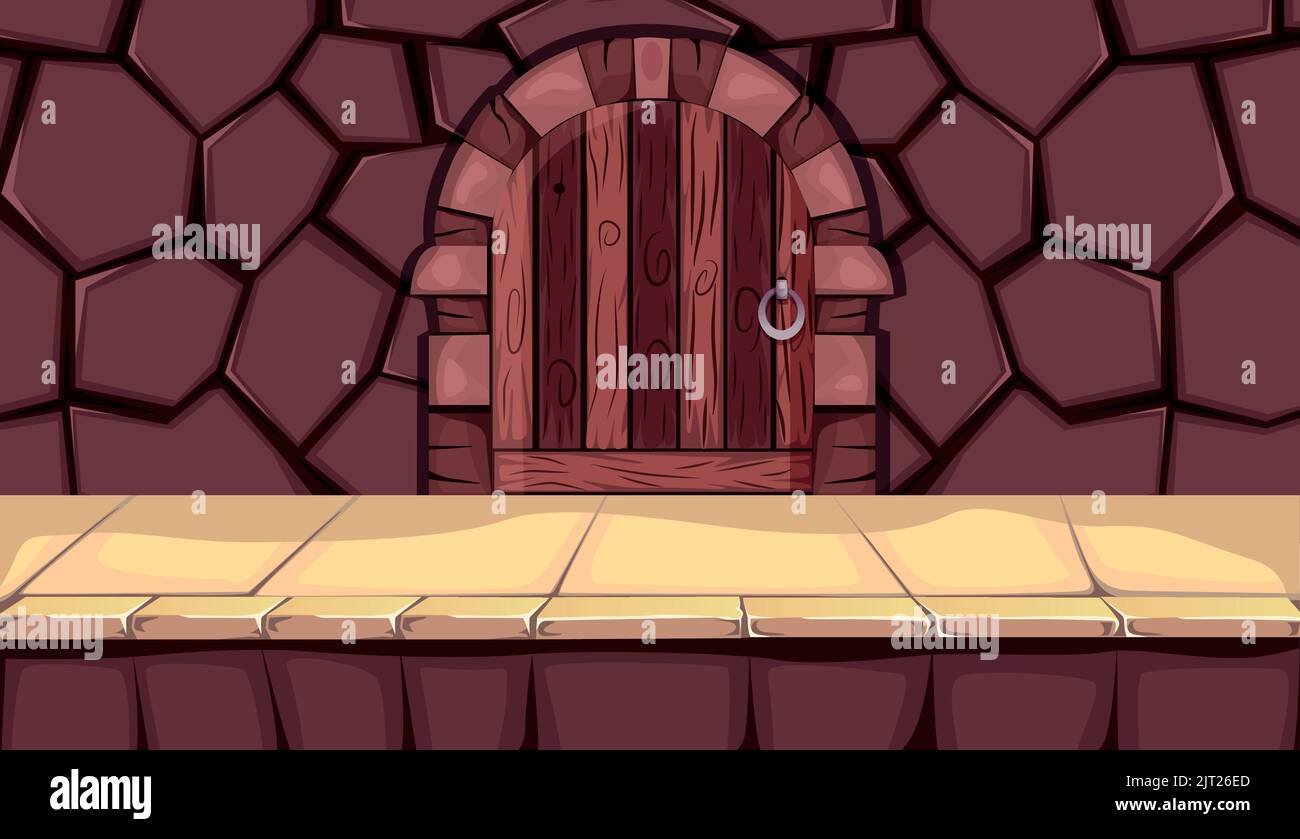 game background cartoon vector , The door to the next level, video ...