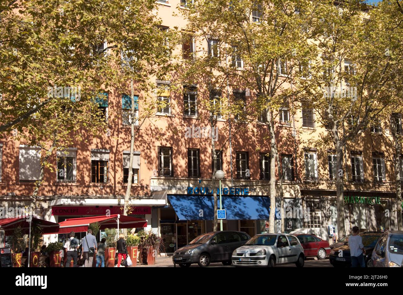 Street view, Croix Rousse, Lyon, Rhone, Rhone-Alpes, France. Croix ...