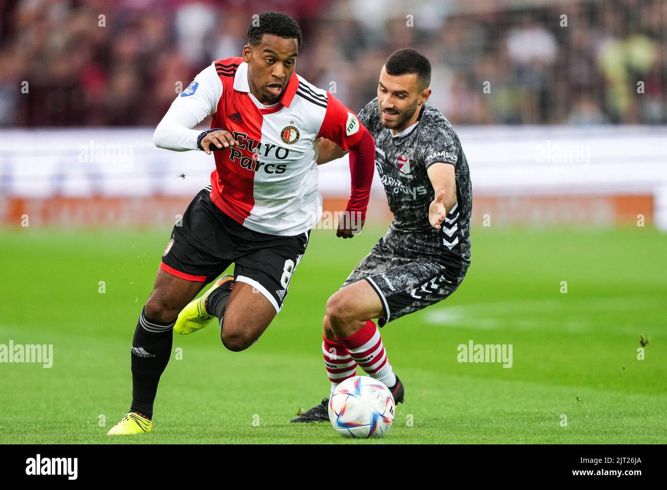 Rotterdam - Quinten Timber of Feyenoord, Lucas Bernadou of FC Emmen ...