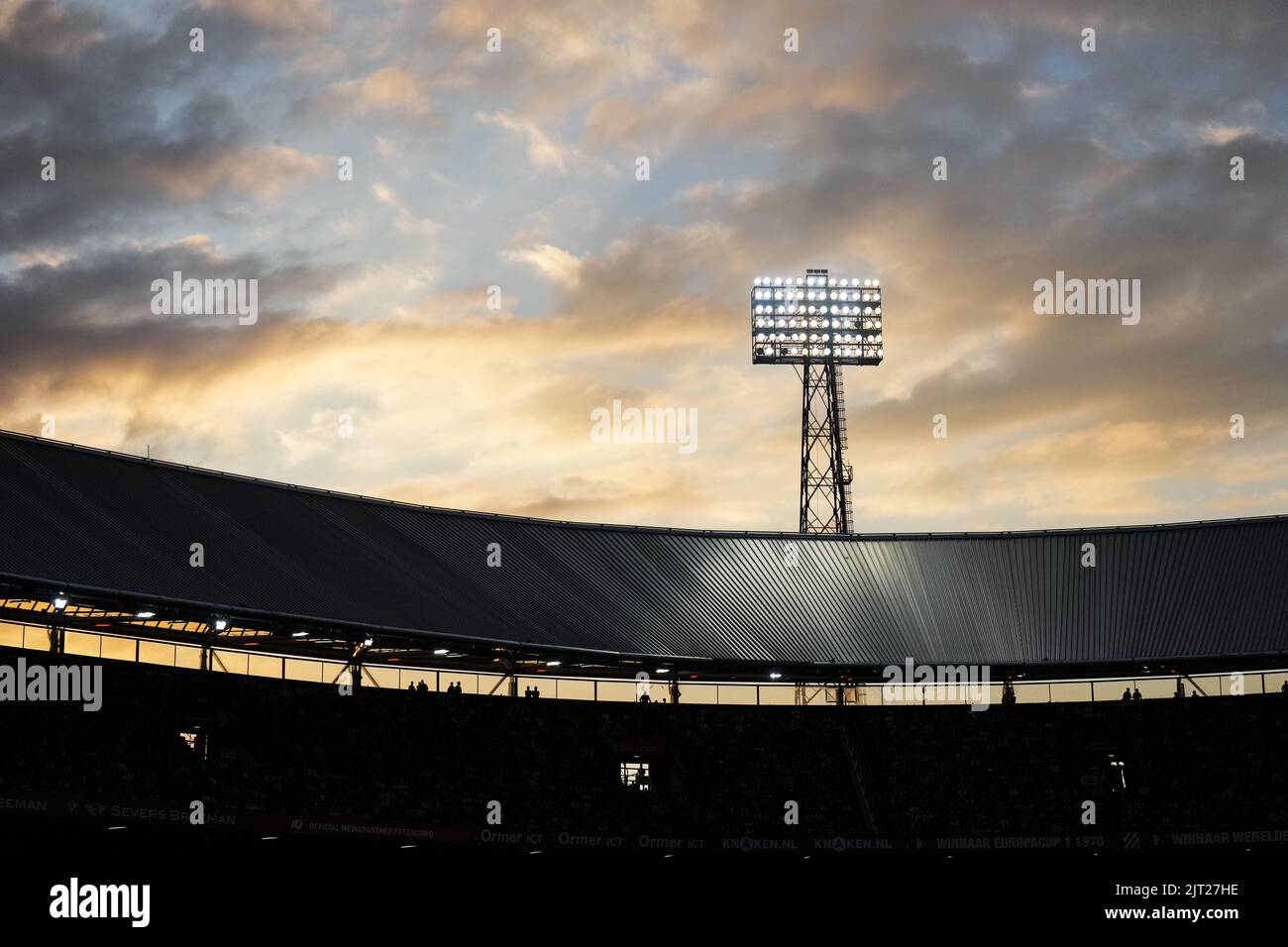 Rotterdam - Overview of the stadium during the match between Feyenoord ...