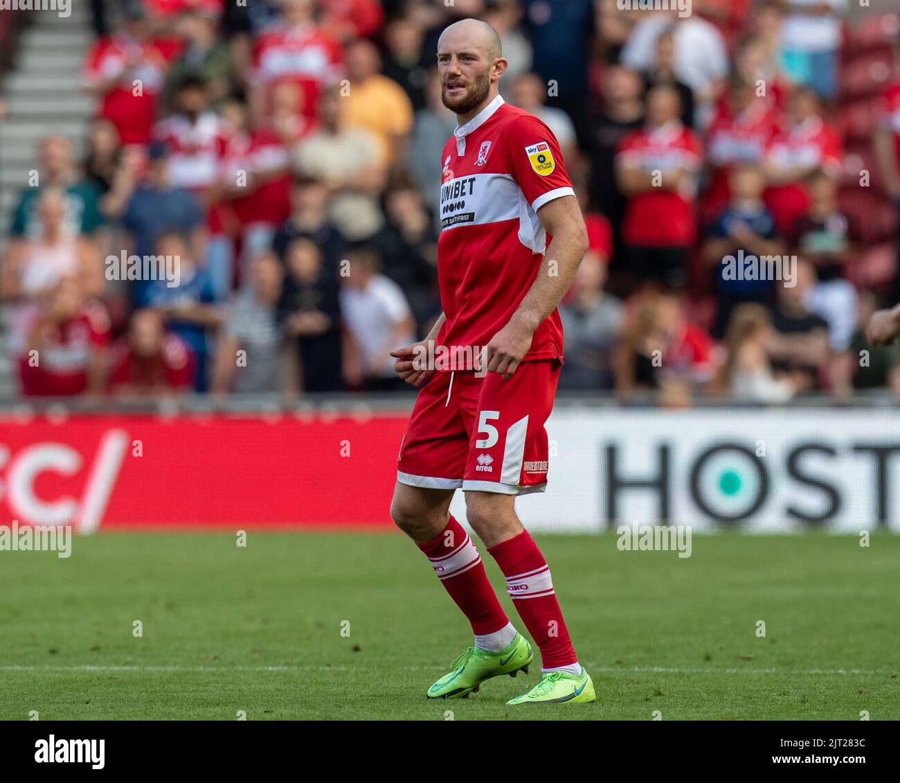 Middlesbrough, UK. 27th Aug, 2022. Matt Clarke #5 of Middlesbrough ...