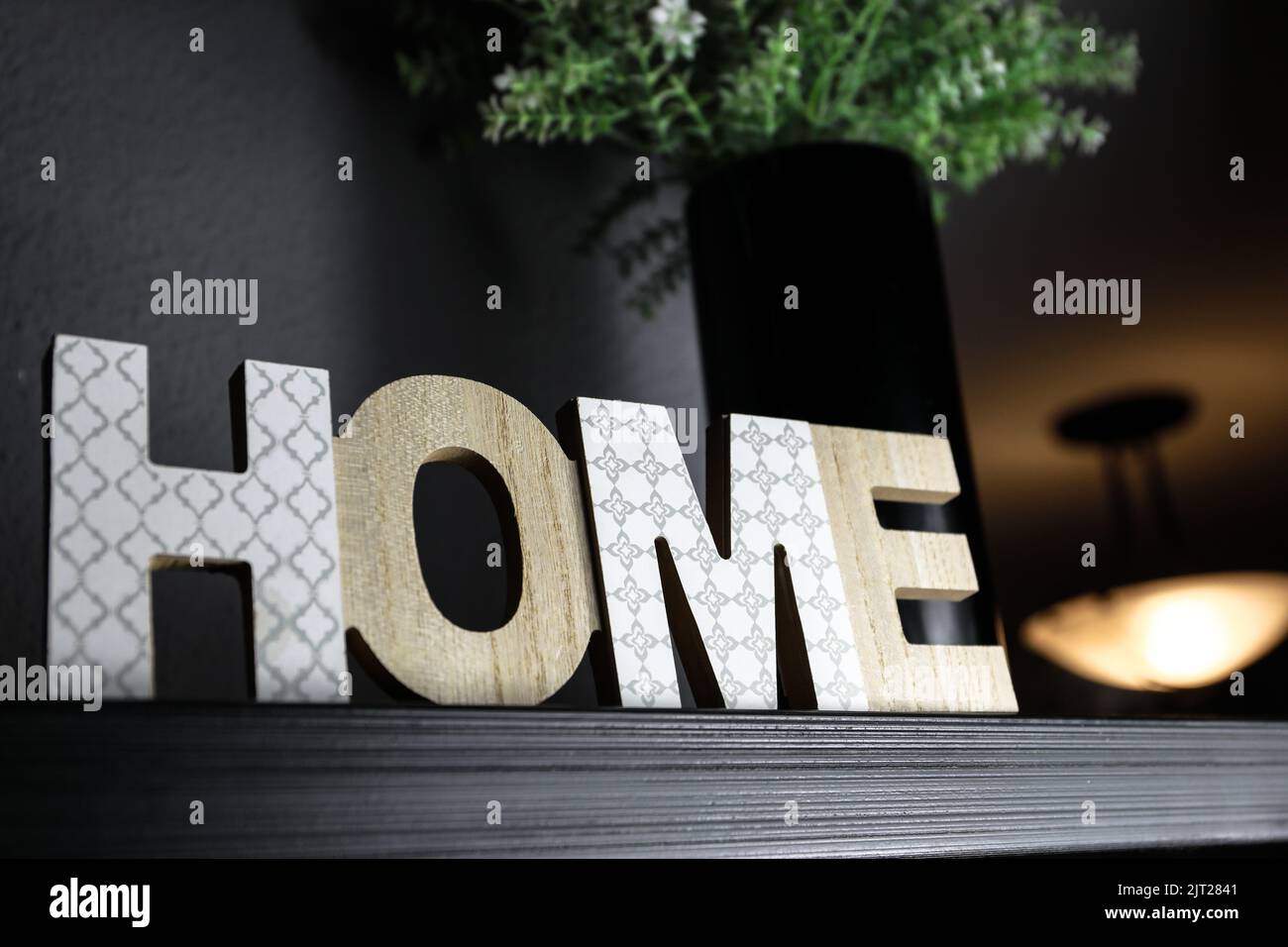 Lettering home interior hi-res stock photography and images - Alamy