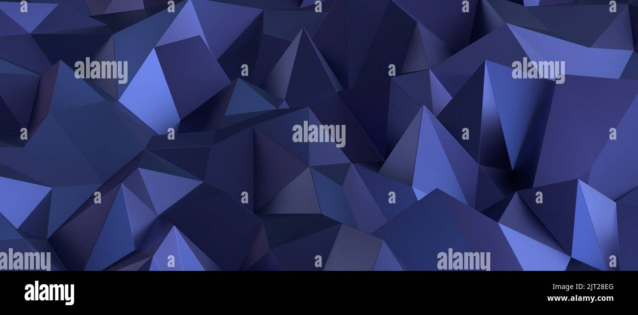 A panoramic background of blue polygon shapes Stock Photo - Alamy