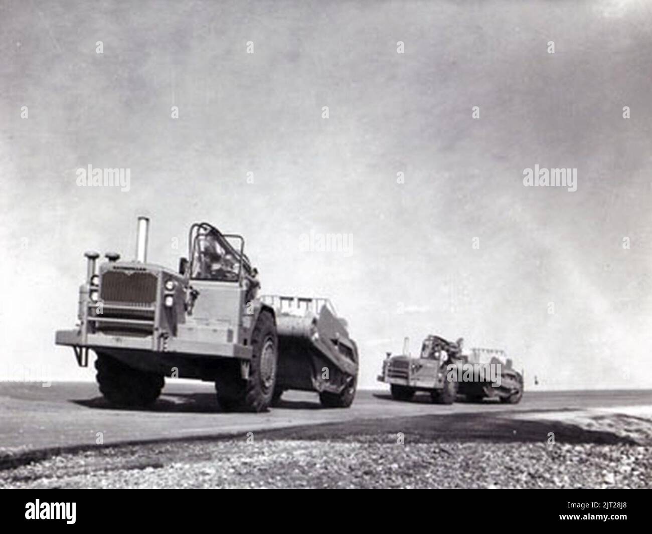 Tractor scraper in AASHO Road Test Stock Photo - Alamy