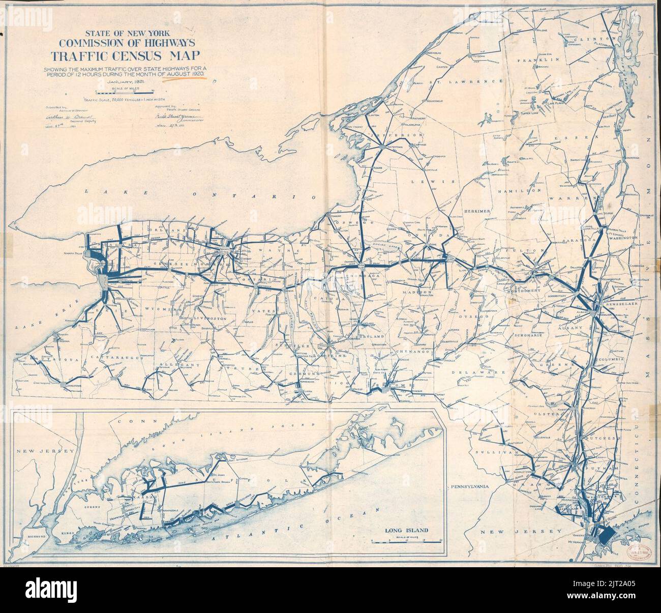 Traffic census map - showing the maximum traffic over state highways ...