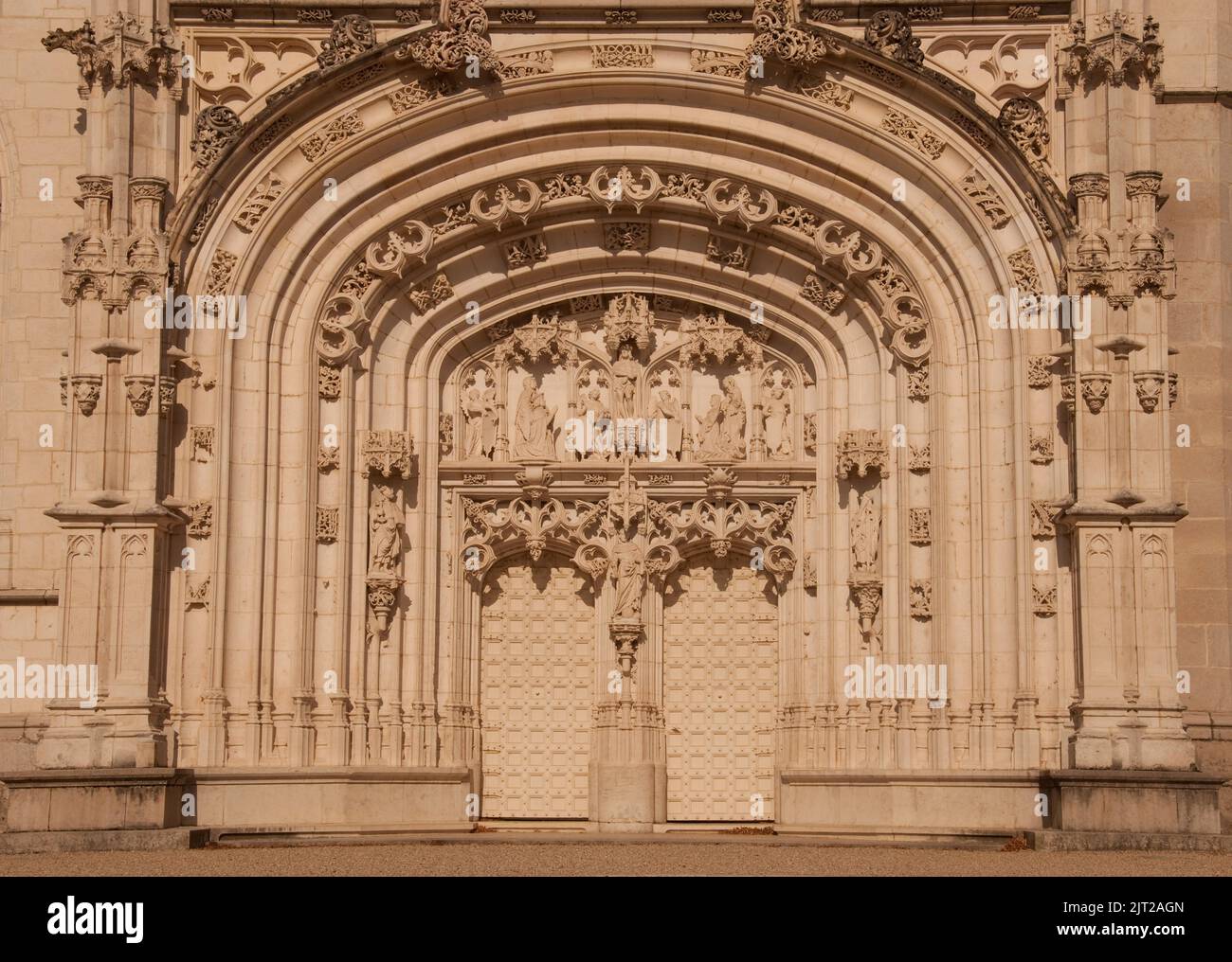 Main Entrance, Royal Monastery of Brou, Brou, Bourg-en-Bresse, Rhone ...