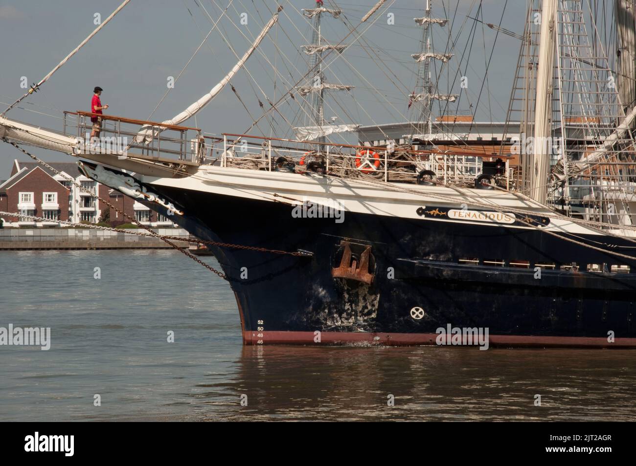 Bow of Tall Ship - Tenacious, Tall Ship Festival, River Thames, London ...