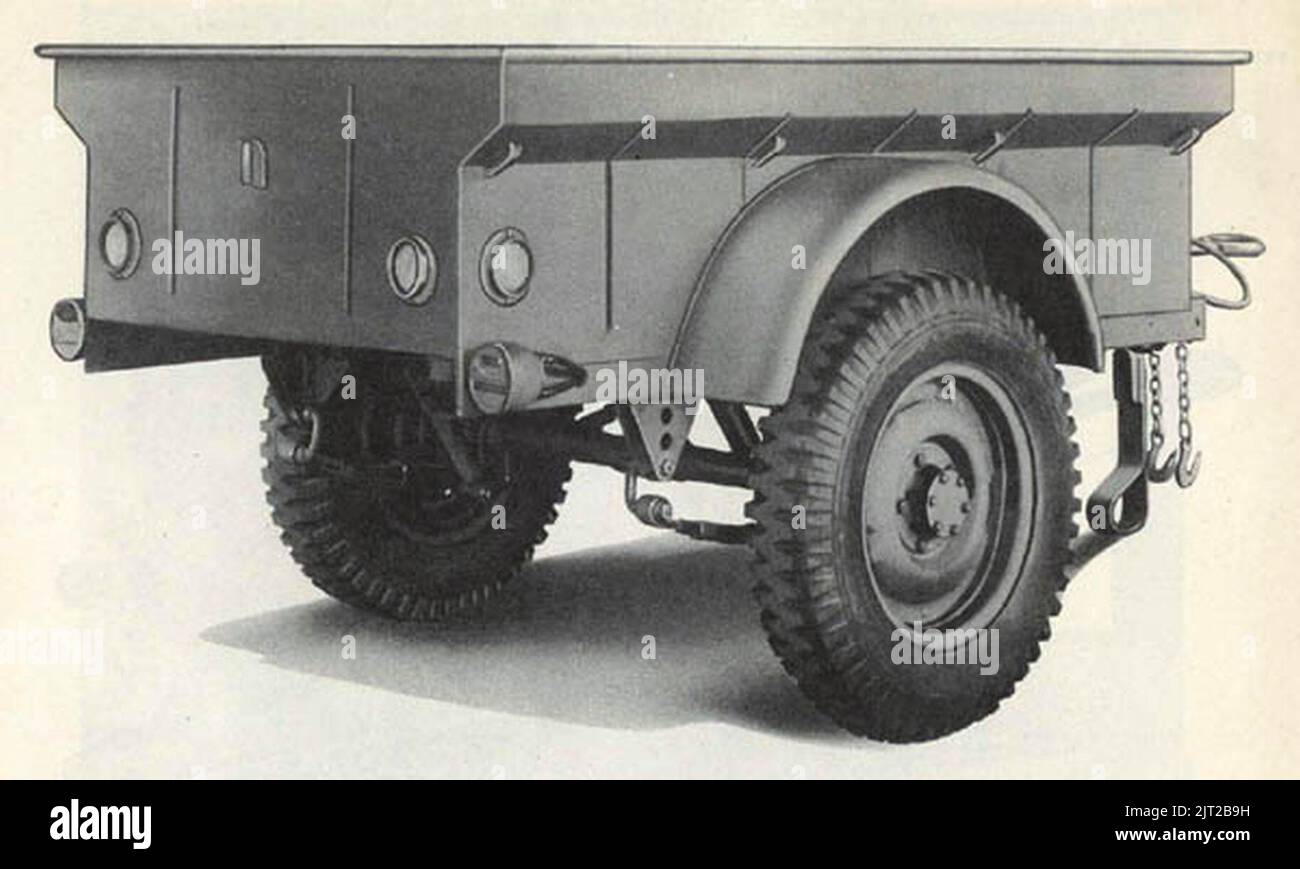 Trailer, ¼-Ton, 2-Wheel, Cargo, 1942-43 (Bantam T-3—Willys MBT) ORD 8 ...
