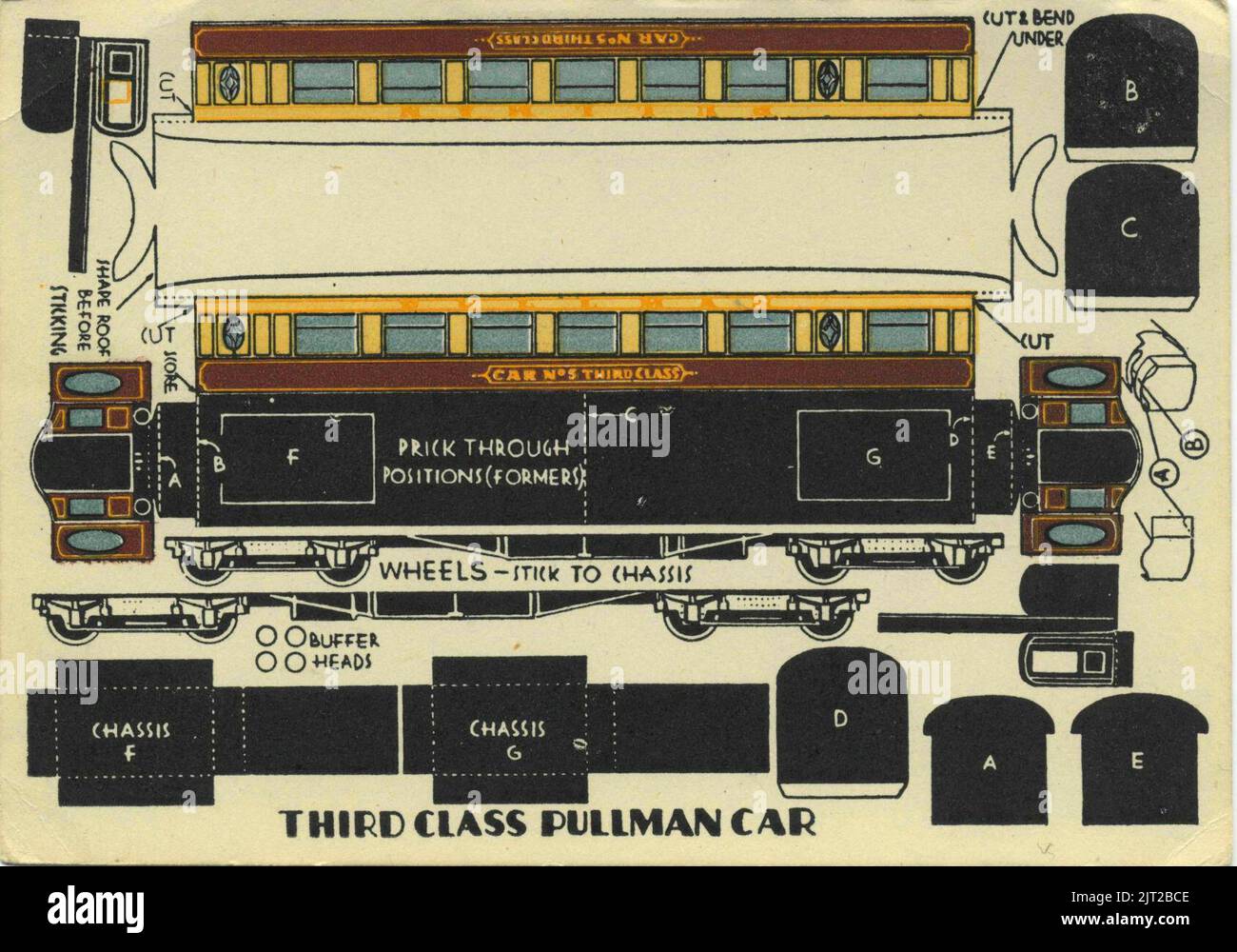 Train carriage model card kit 001 Stock Photo - Alamy