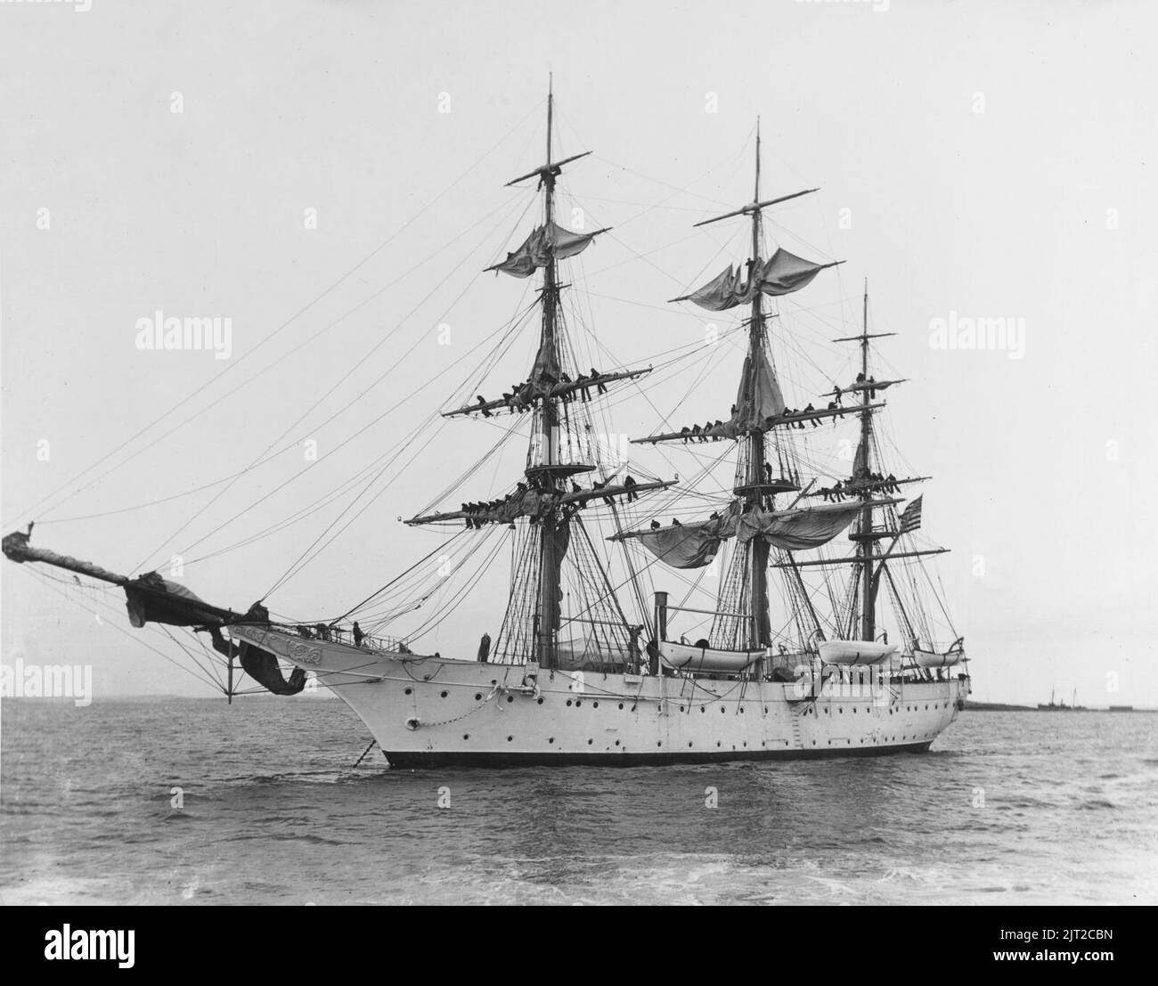 Training ship USS Severn at anchor in June 1905 (19 Stock Photo - Alamy