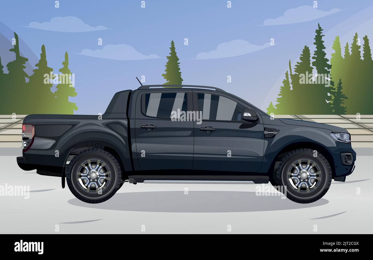 White ford pick up Stock Vector Images - Alamy