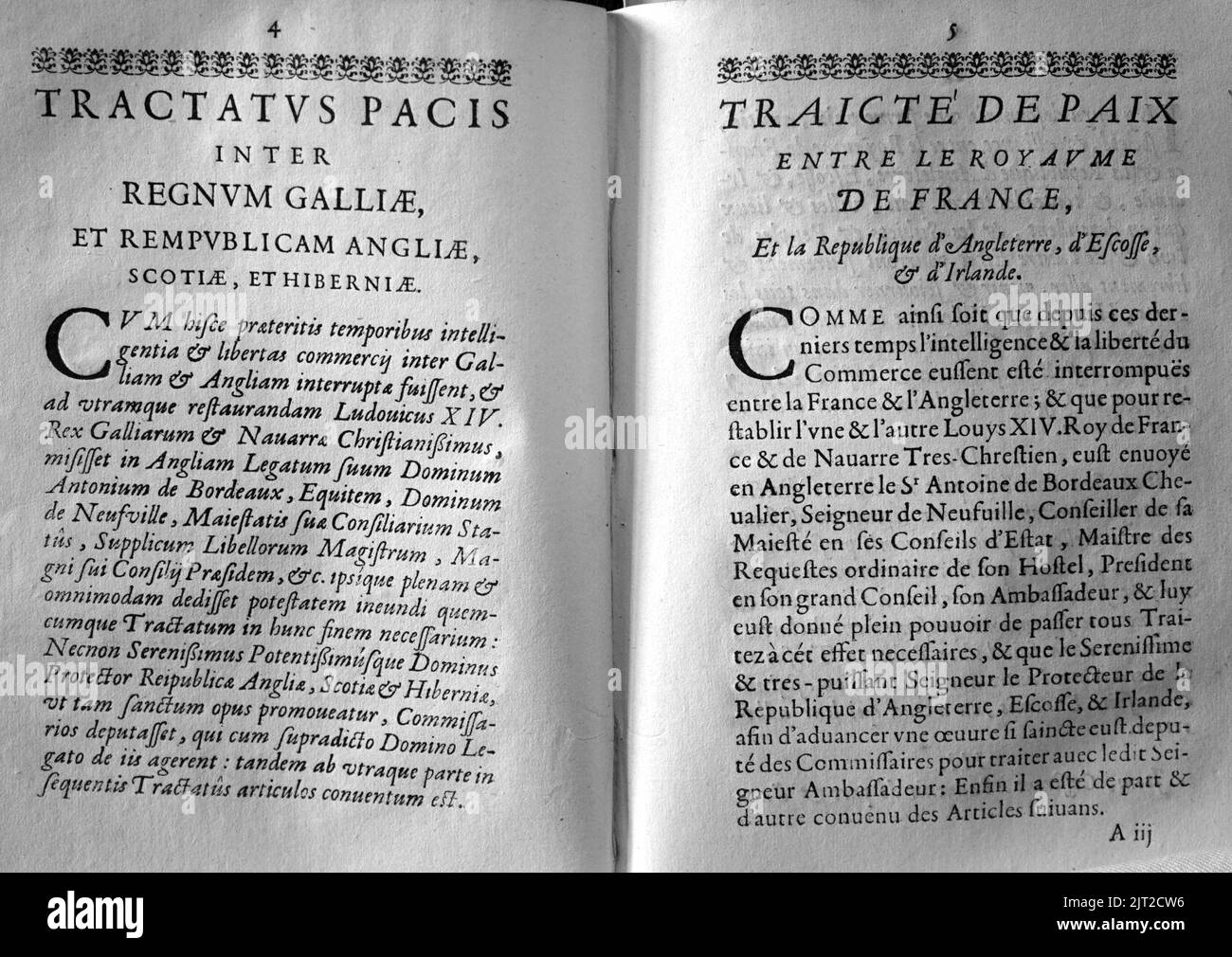 Traité de paix France république Ang Ecoss Irl 82515 Stock Photo - Alamy