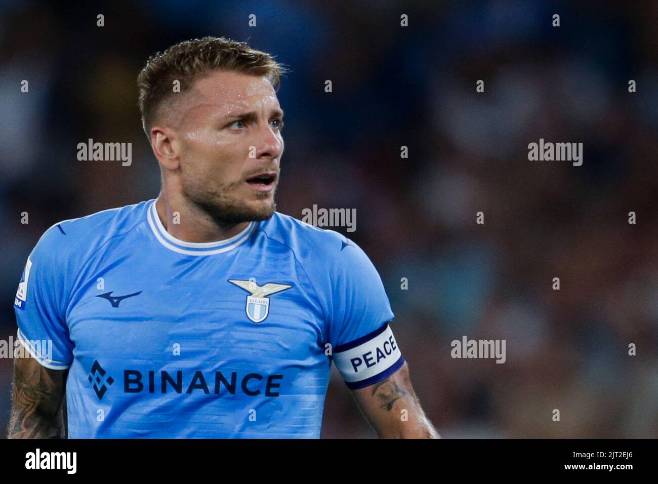 Lazio’s Italian forward Ciro Immobile looks during the Serie A football ...