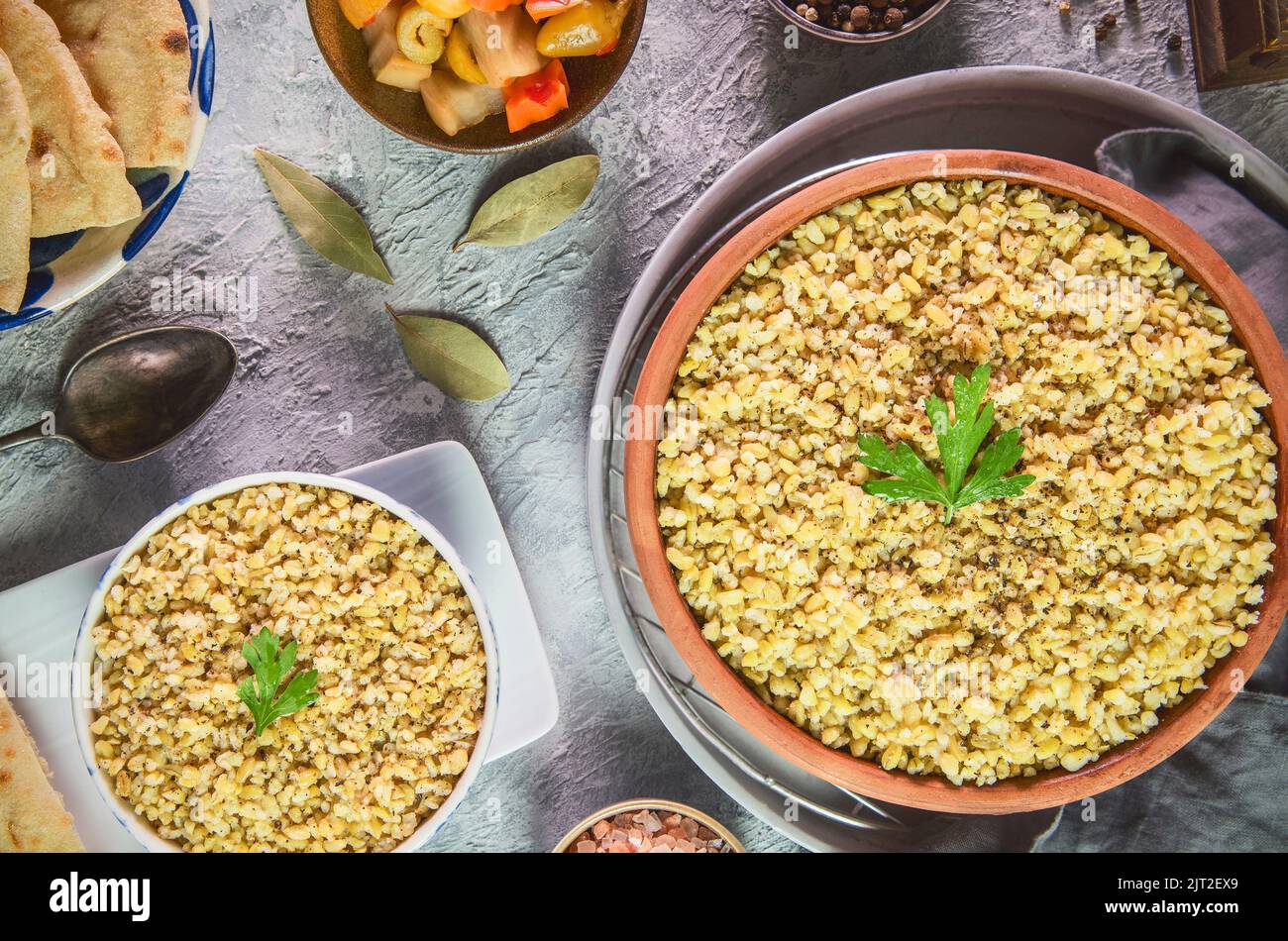 Arabic Cuisine; Middle Eastern authentic Freekeh. Freekeh is an ancient ...
