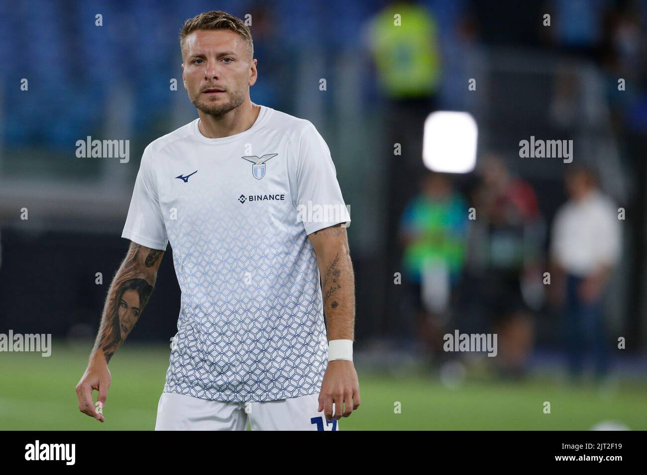 Lazio’s Italian forward Ciro Immobile during warm up before the Serie A ...