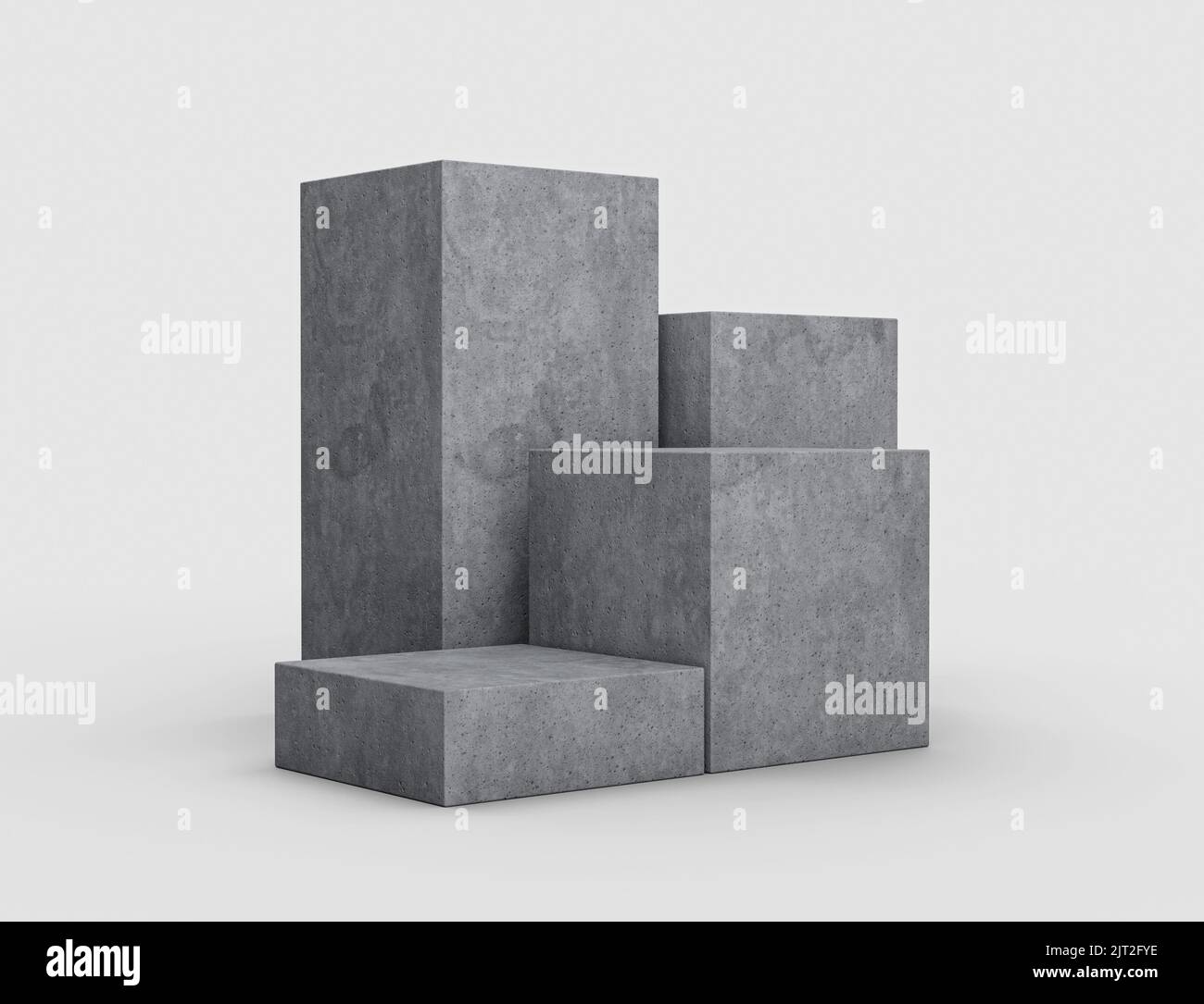 A 3d illustration of a product presentation concrete podium stands ...