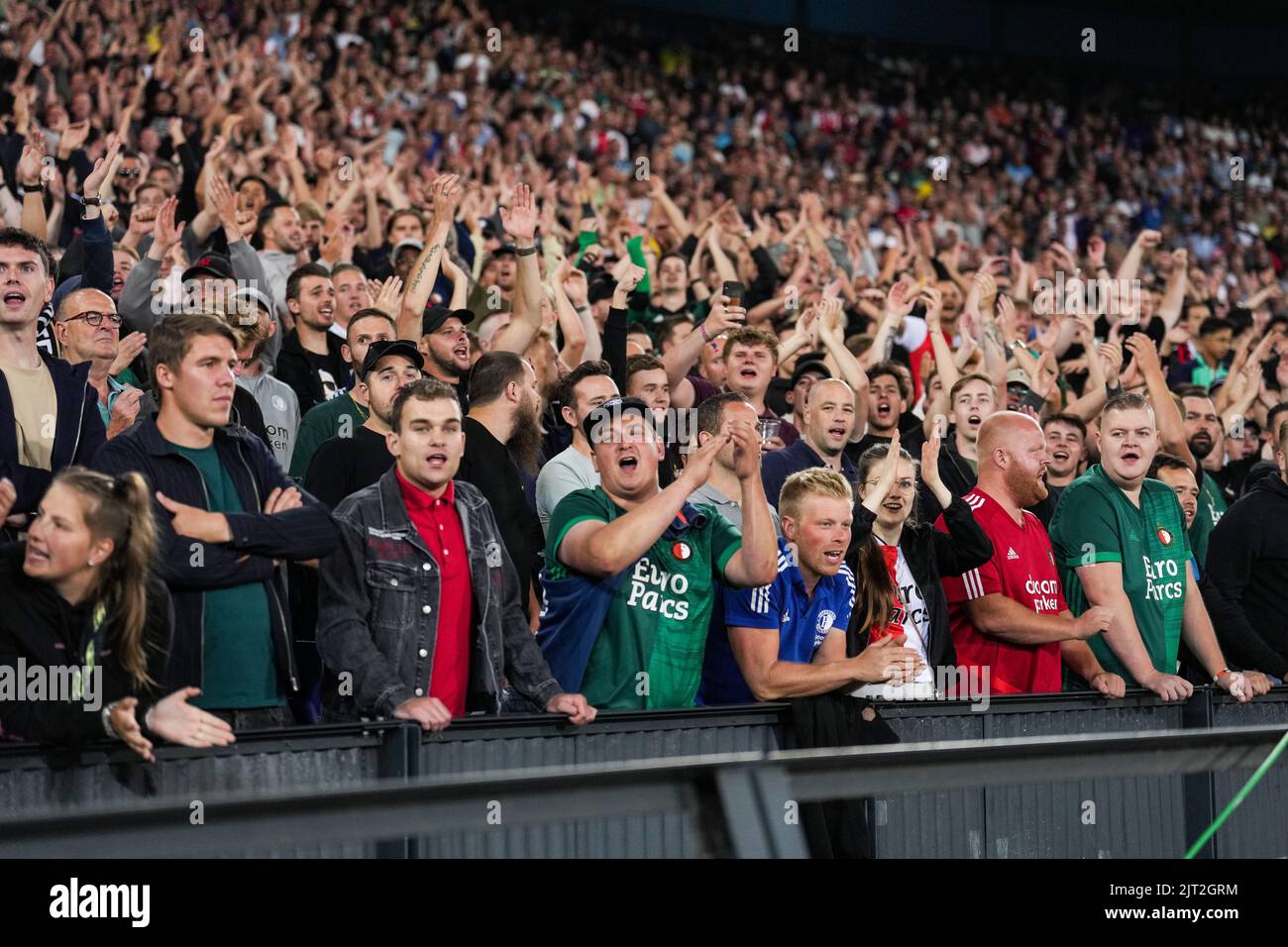 Rotterdam - Supporters of Feyenoord during the match between Feyenoord ...