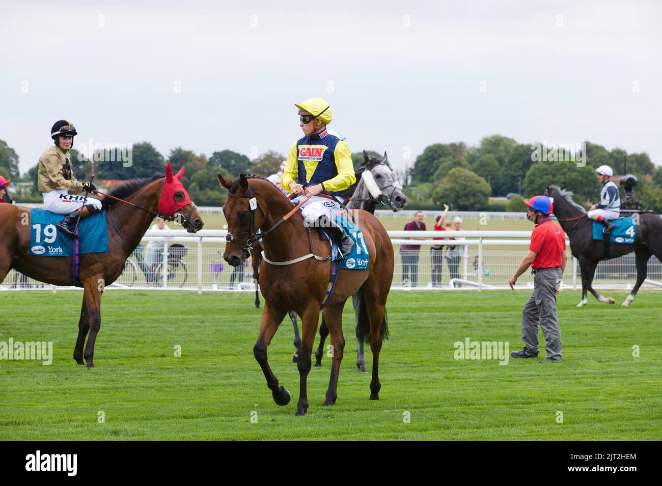 Jockey Jason Watson on Orbaan at York Races Stock Photo - Alamy
